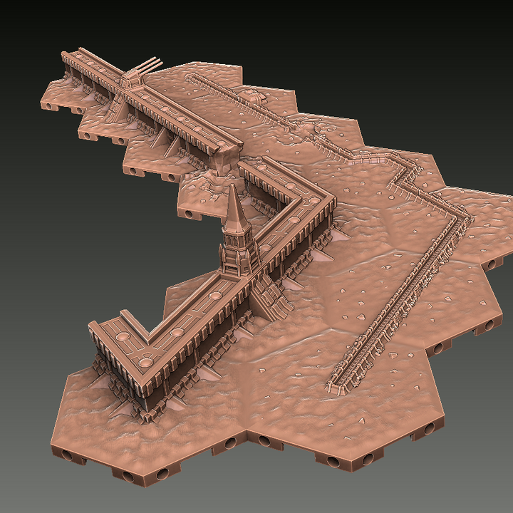 3D Printable P015 DEFENSE LINE (HIVE SECUNDUS) by PopovLaboratory