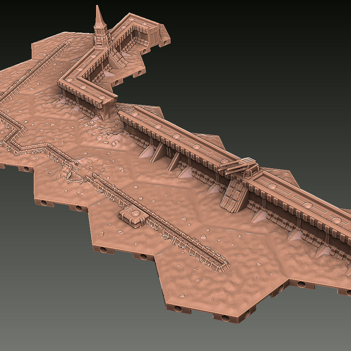 3D Printable P015 DEFENSE LINE (HIVE SECUNDUS) by PopovLaboratory