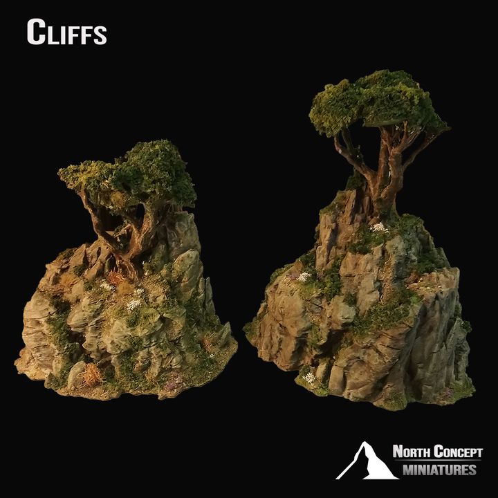 3D Printable Cliffs - Terrain by North Concept Miniatures