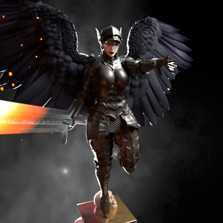 3D Printable Fallen Saint - presupported - QB Works by QB Works