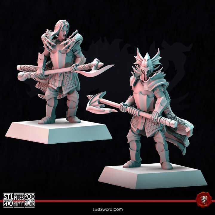 3D Printable Dragon Guard by LastSword Miniatures