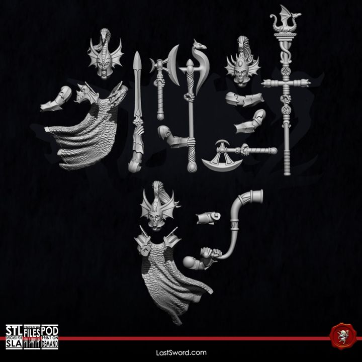 3D Printable Dragon Guard by LastSword Miniatures