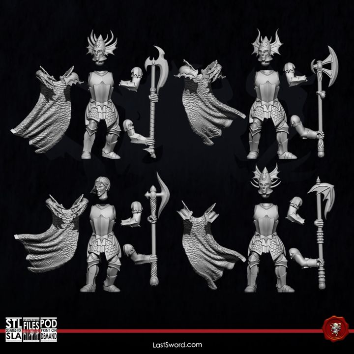 3D Printable Dragon Guard by LastSword Miniatures