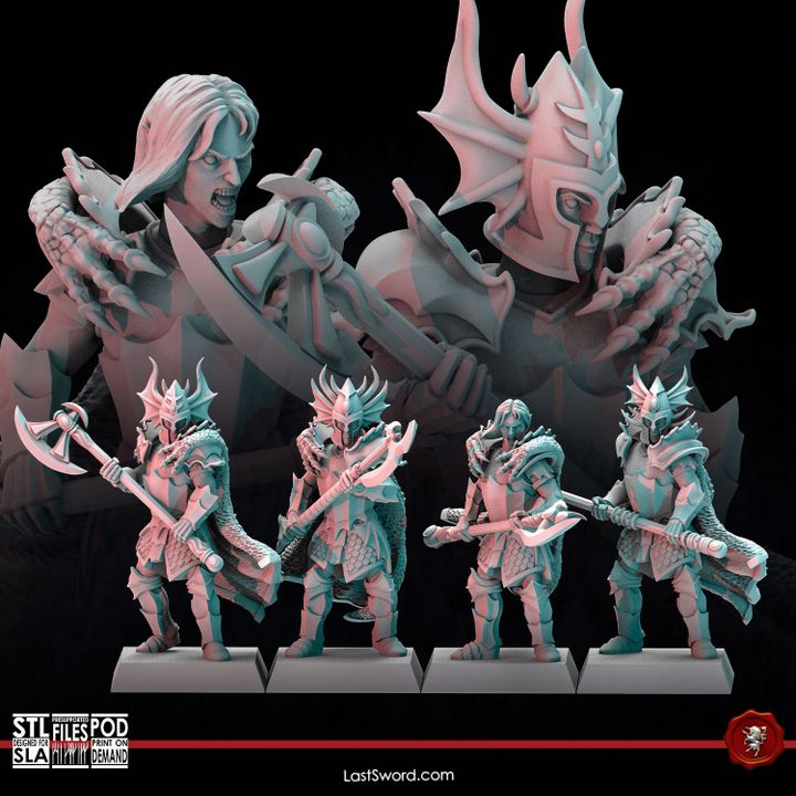 3D Printable Dragon Guard by LastSword Miniatures