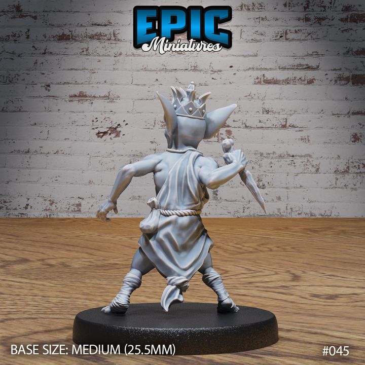 3D Printable Goblin Tribe King / Goblinoid Male Creature / Evil Ogre ...