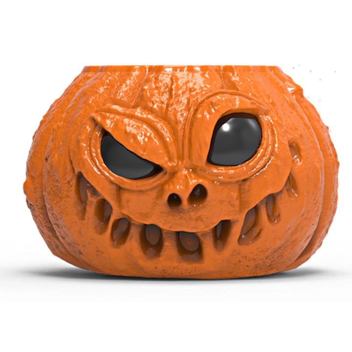 3D Printable Spooky Horror Halloween Overloaded Pumpkin Planter/ Candy ...
