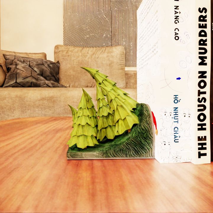 3D Printable Pine Trees Hill Bookend by Lazy Bear