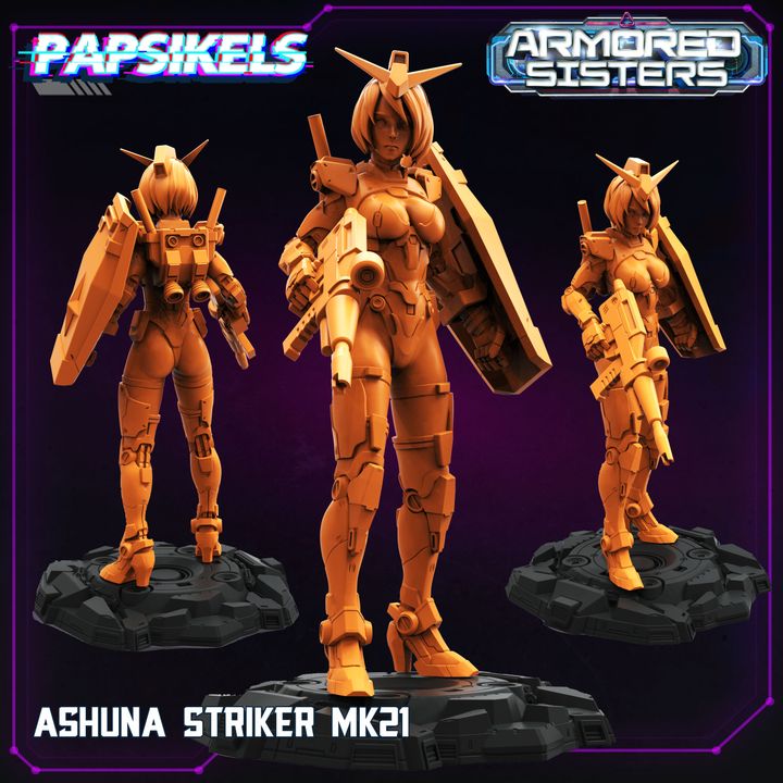 3D Printable ASHUNA STRIKER MK21 by PAPSIKELS MINIATURES