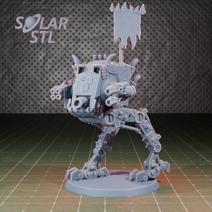 3D Printable Ork looted AT-ST by SolarSTL
