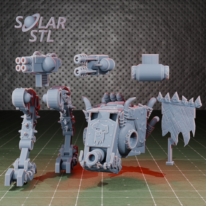 3D Printable Ork looted AT-ST by SolarSTL
