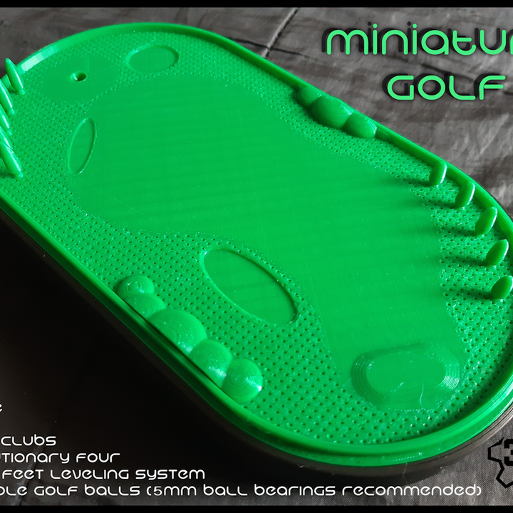 3D Printable Miniature Golf - Course One - Par 3 by Adam Freeman