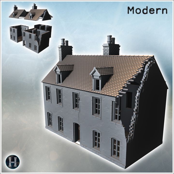 3D Printable D-Day 1944 scenery pack No. 1 (Carentan, Normandy 1944 ...