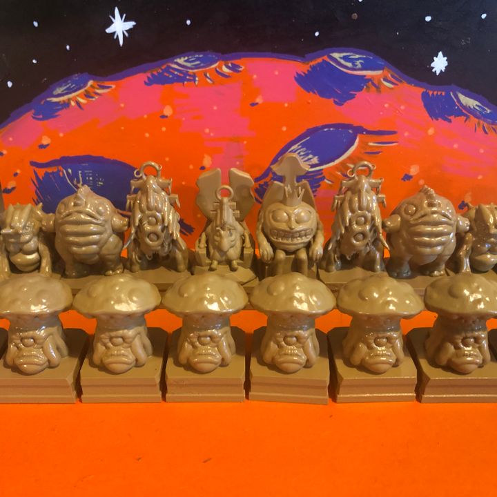 3D Printable Alien Chess by BrainSlug3D