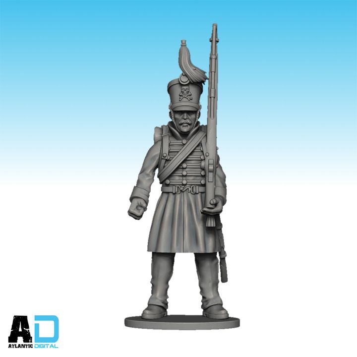 3D Printable Black Brunswickers Infantry 2 by Wargames Atlantic