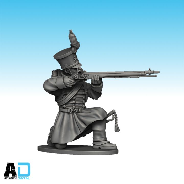 3D Printable Black Brunswickers Infantry 2 by Wargames Atlantic