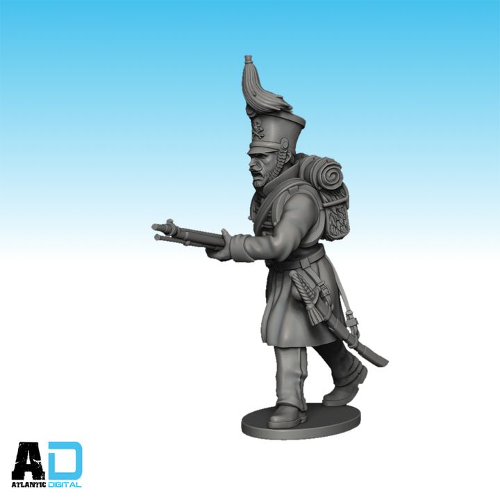 3D Printable Black Brunswickers Infantry 2 by Wargames Atlantic