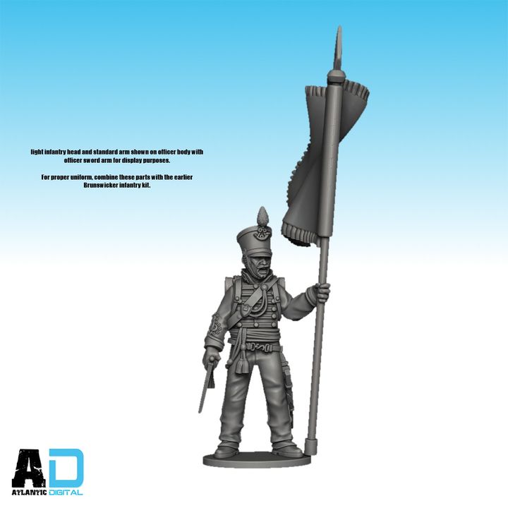 3D Printable Black Brunswickers Infantry 2 by Wargames Atlantic