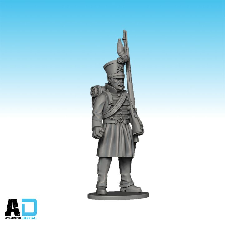 3D Printable Black Brunswickers Infantry 2 by Wargames Atlantic