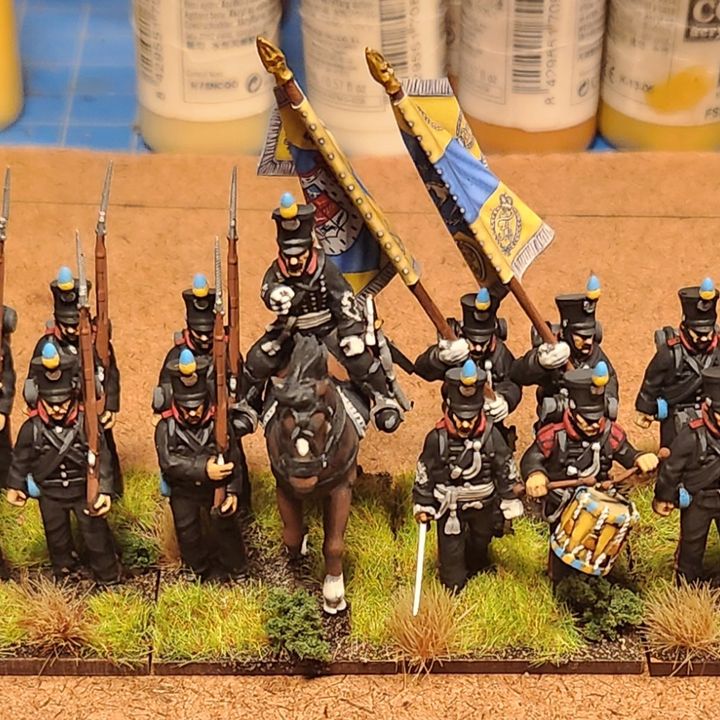 3D Print of Black Brunswickers Infantry 2 by Irishpat702