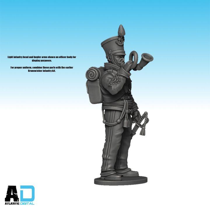 3D Printable Black Brunswickers Infantry 2 by Wargames Atlantic