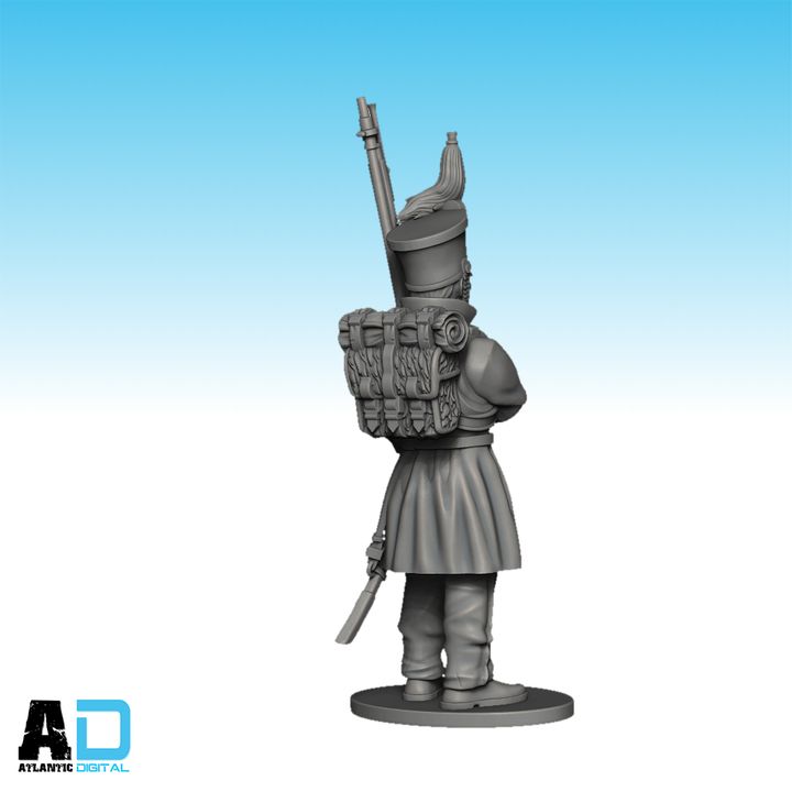 3D Printable Black Brunswickers Infantry 2 by Wargames Atlantic