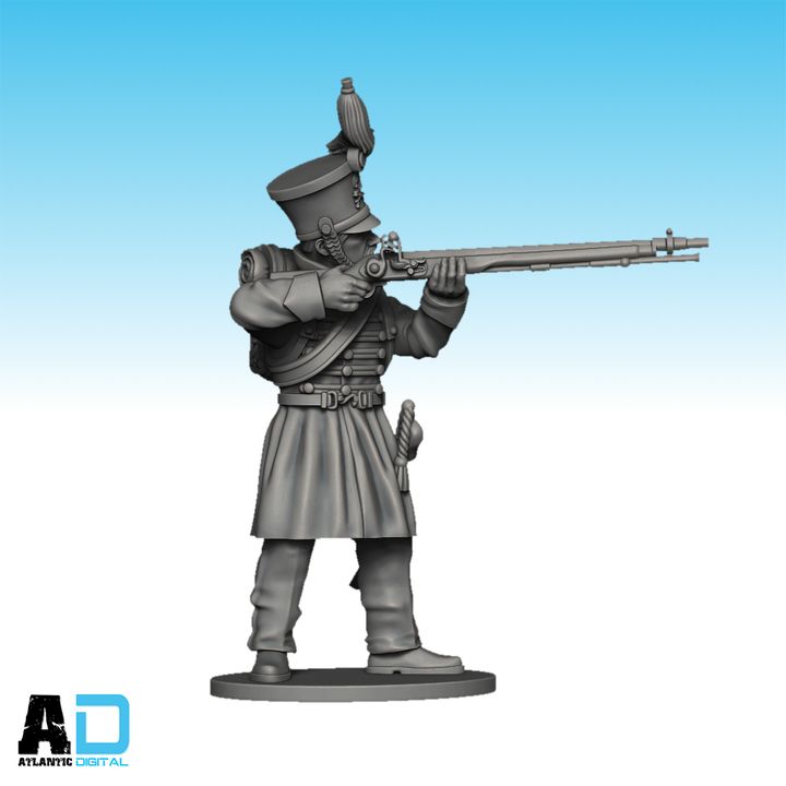 3D Printable Black Brunswickers Infantry 2 by Wargames Atlantic