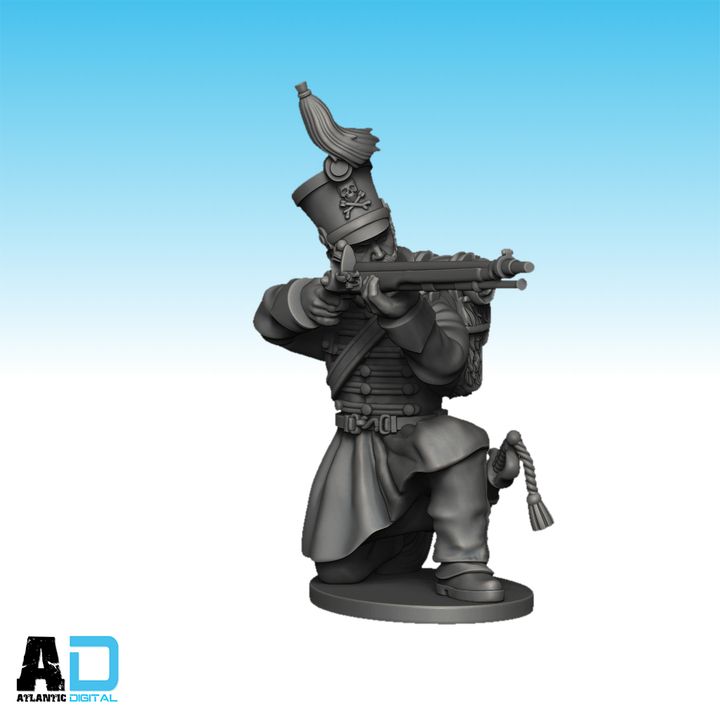 3D Printable Black Brunswickers Infantry 2 by Wargames Atlantic