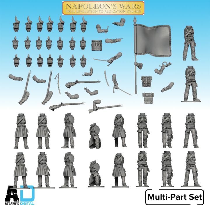 3D Printable Black Brunswickers Infantry 2 by Wargames Atlantic