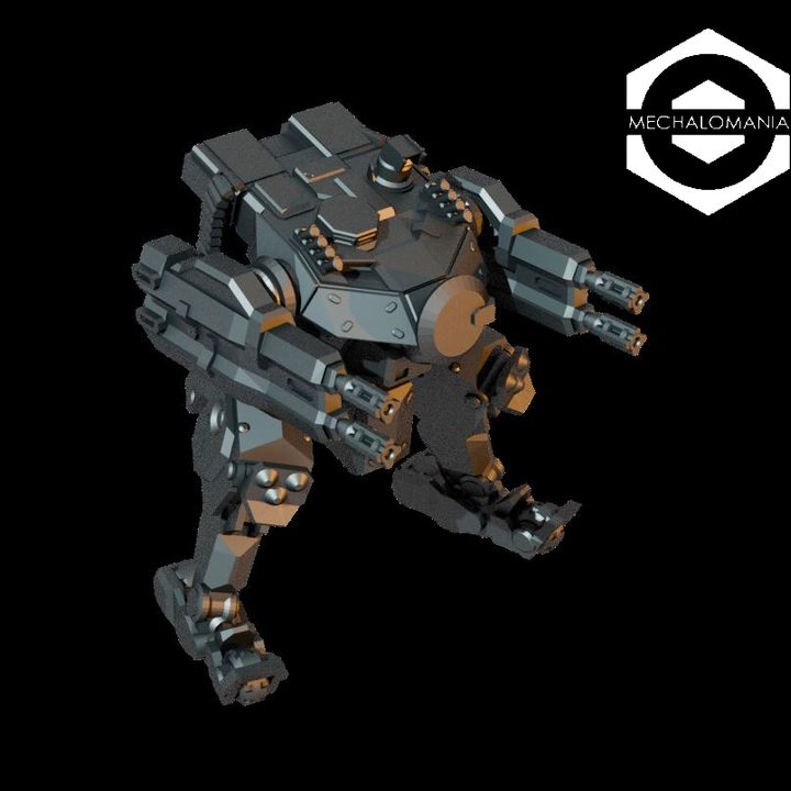 3D Printable Panzer 9 BCV: Quad Autocannon (mech) by Rattapoom Kotchapong