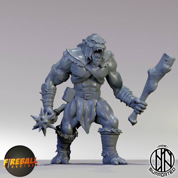 3D Printable Grusk, the Bugbear Brute by Fireball Figurines