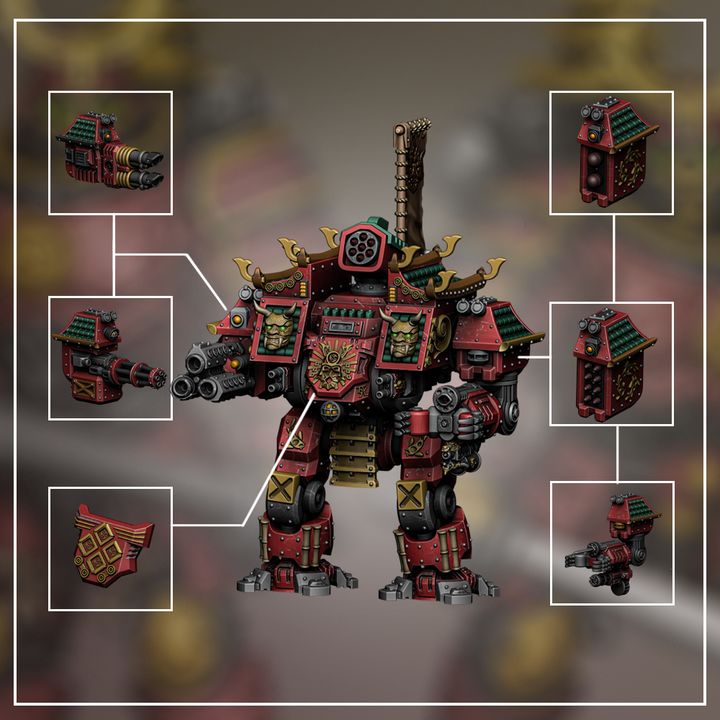 3D Printable Manzu Ama - Oni class Mech by ZBSminiatures