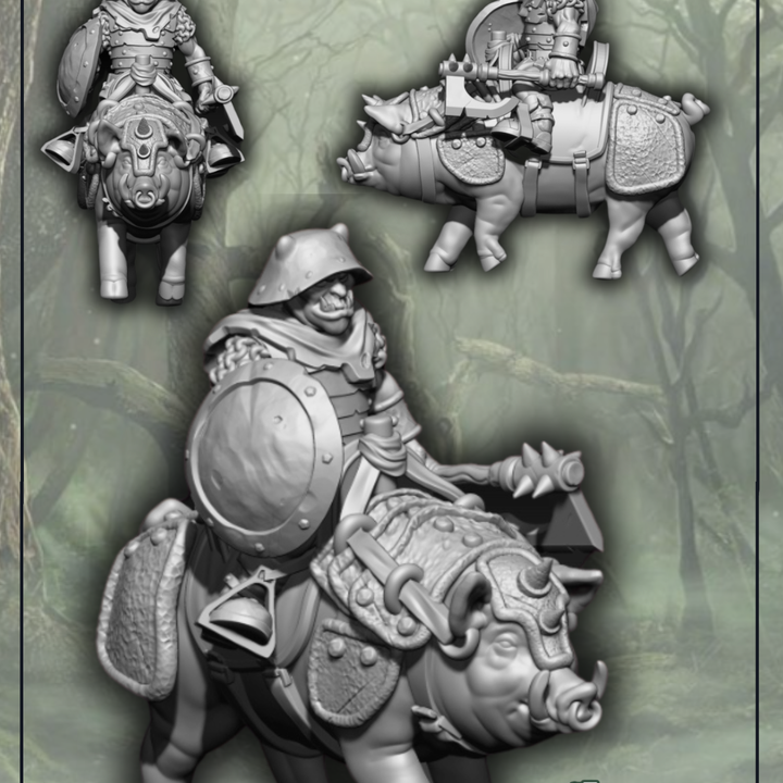 3D Printable Orc Pig Rider - conversion parts - Horde Incoming by ...