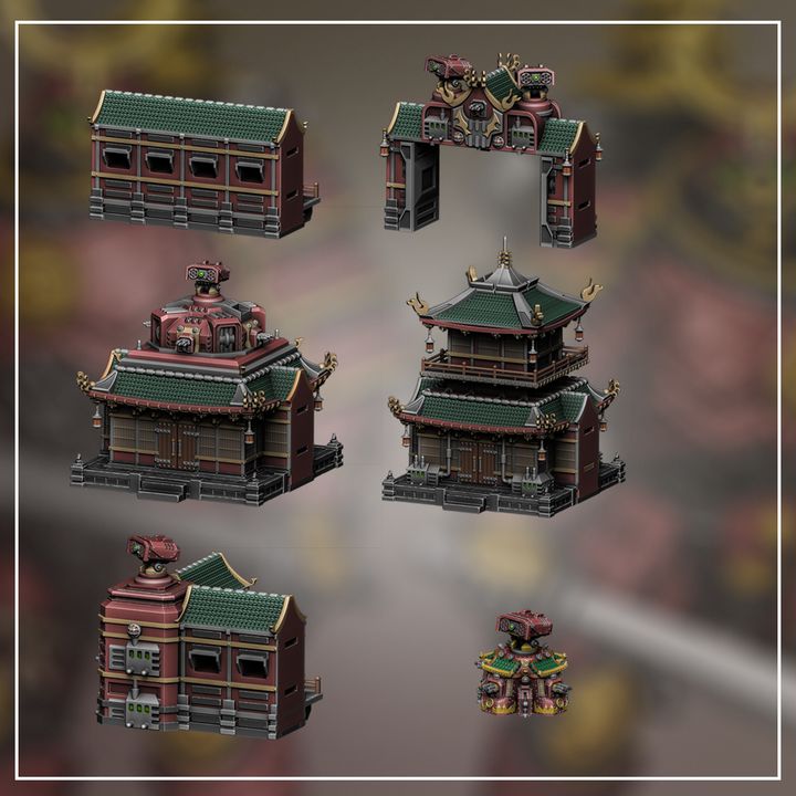 3D Printable Manzu Ama - Terrain Bundle by ZBSminiatures