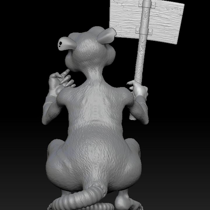 3D Printable cheeky mouse by Lionel Rigollet