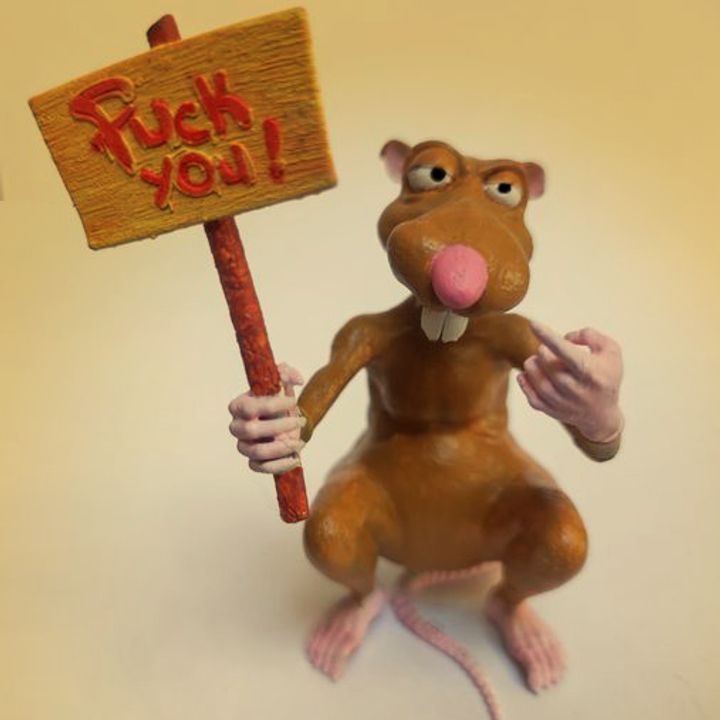 3D Printable cheeky mouse by Lionel Rigollet
