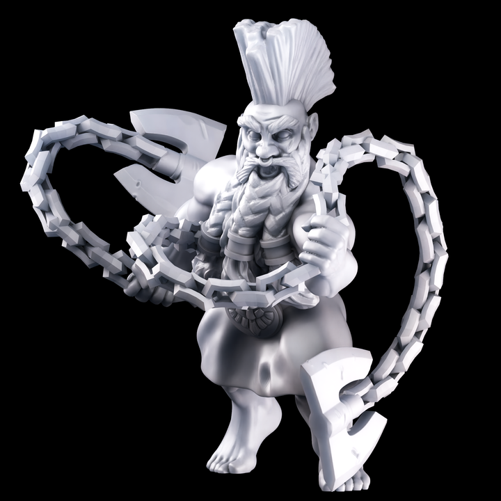 3D Printable Deathseeker Dwarf Fanatics by Miniature Evolution