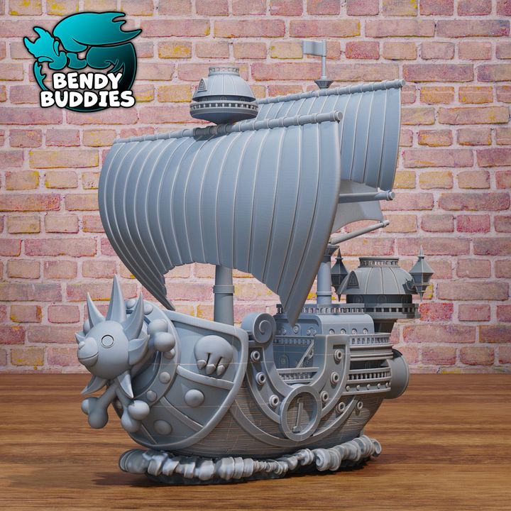 3D Printable Sunny Ship / Manga Sailing Vessel / Anime Pirate ...
