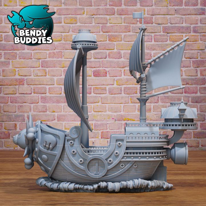 3D Printable Sunny Ship / Manga Sailing Vessel / Anime Pirate ...