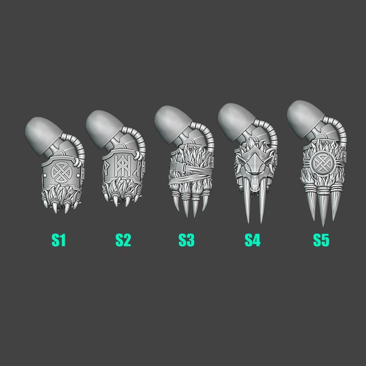 3D Printable Exterminator Claws set 2 by Cyberbrush