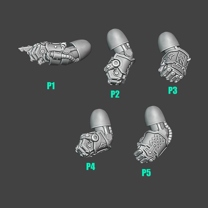 3D Printable Exterminator Claws set 3 by Cyberbrush