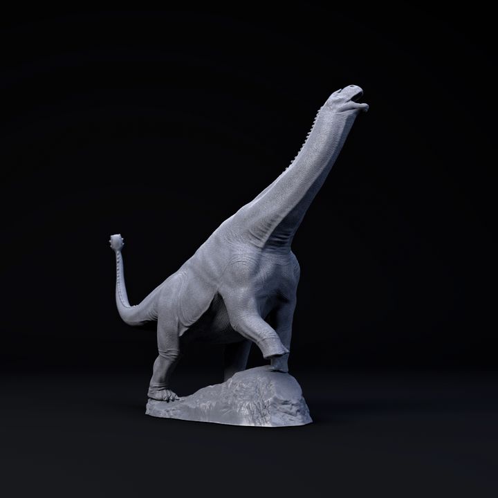 3D Printable Shunosaurus calling 1-35 scale pre-supported sauropod ...
