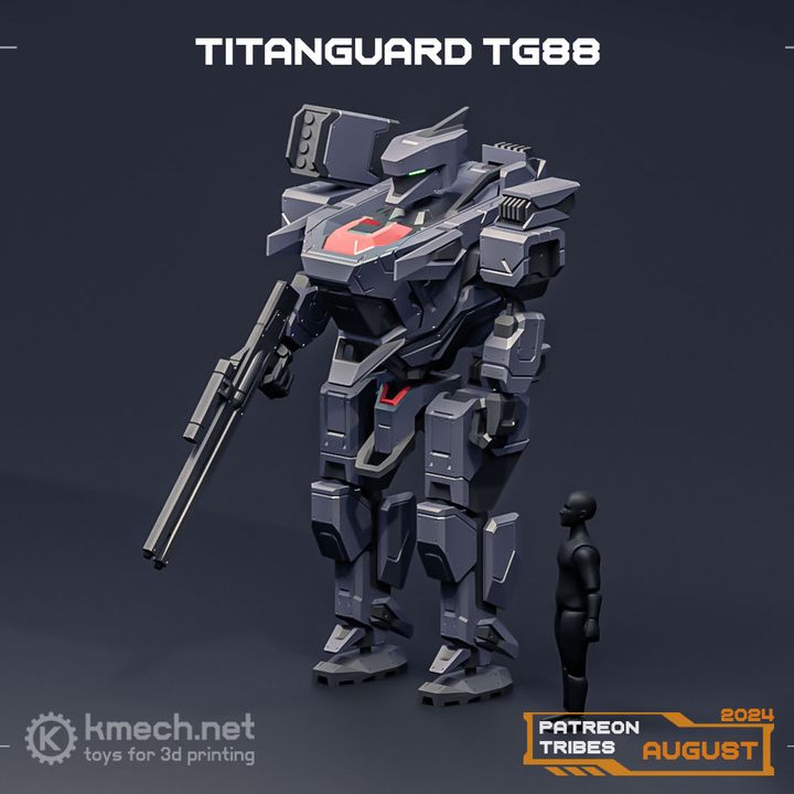3D Printable TITANGUARD mech by Kmech