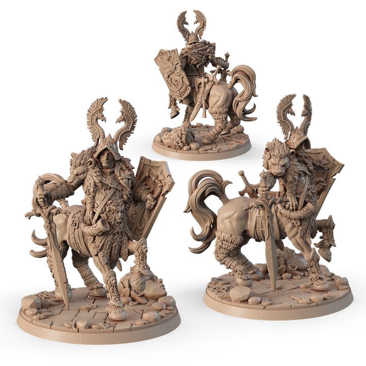 3D Printable Centaur Gladiator with Great Sword by Signum Workshop