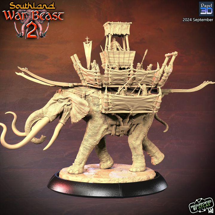 3D Printable Sept 2024 - Southland War Beast - 2 by Papel 3D