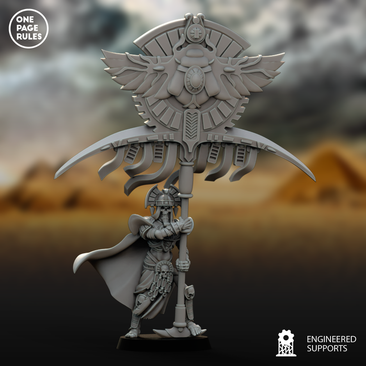 3D Printable Skeleton Leader (Army Standard Bearer) - Mummified Undead ...