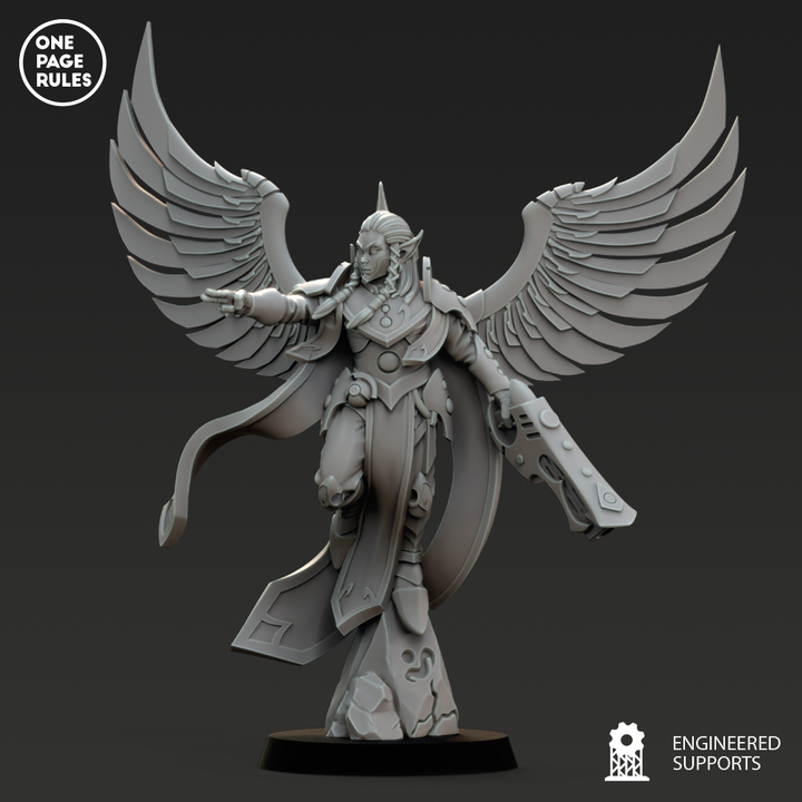 3D Printable Elven Noble (Glider Wing) - High Elf Fleets by One Page Rules