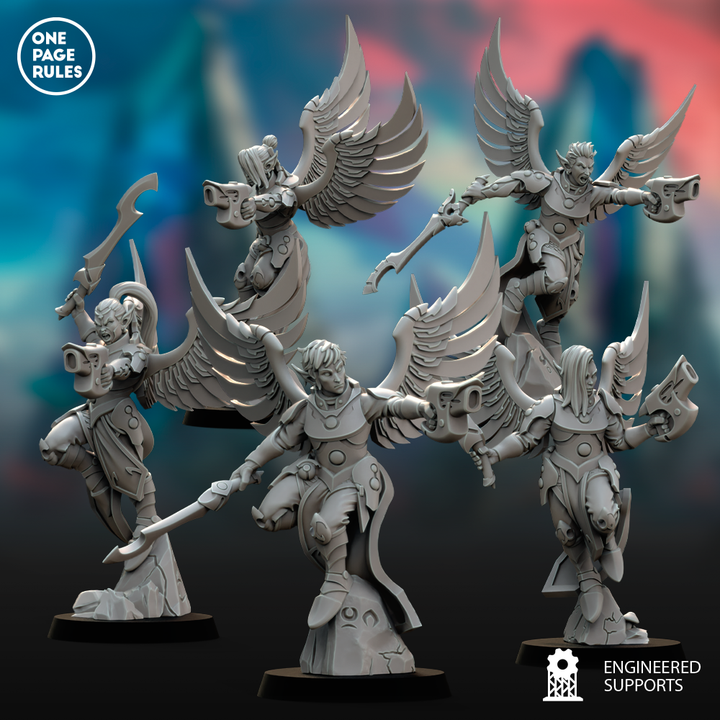 3D Printable Gliders - High Elf Fleets by One Page Rules