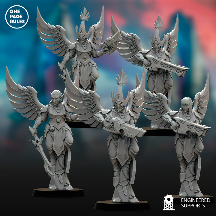 3D Printable Gliders - High Elf Fleets by One Page Rules