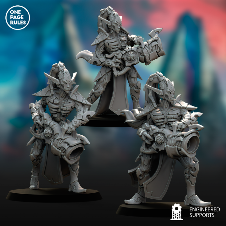 3D Printable Elemental Protectors - High Elf Fleets by One Page Rules