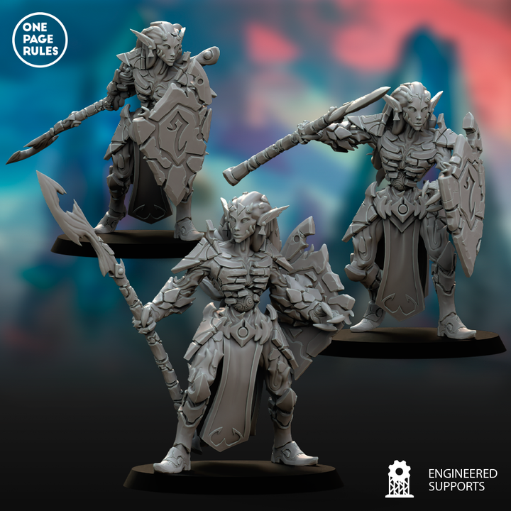 3D Printable Elemental Strikers - High Elf Fleets by One Page Rules